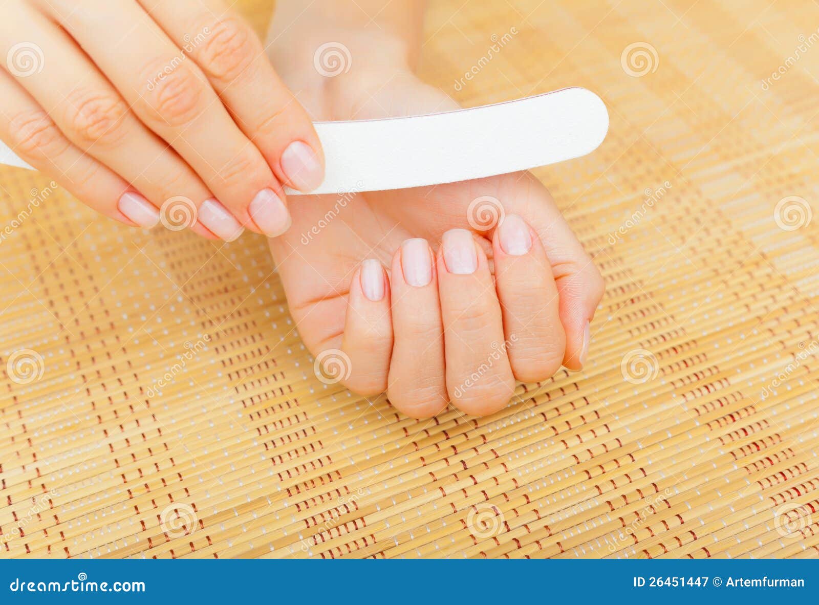 Polishing of fingernails stock image. Image of manicurist - 26451447