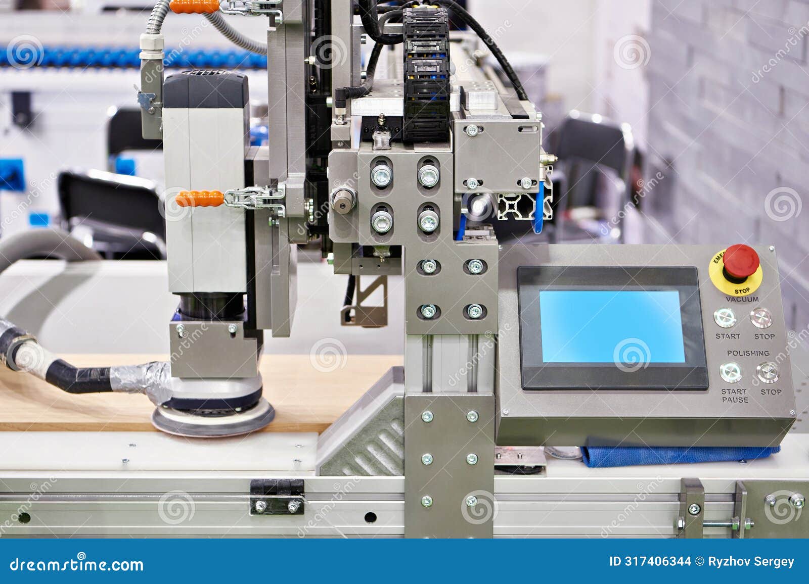 Polishing and Grinding Machine with Control Panel Stock Photo - Image ...