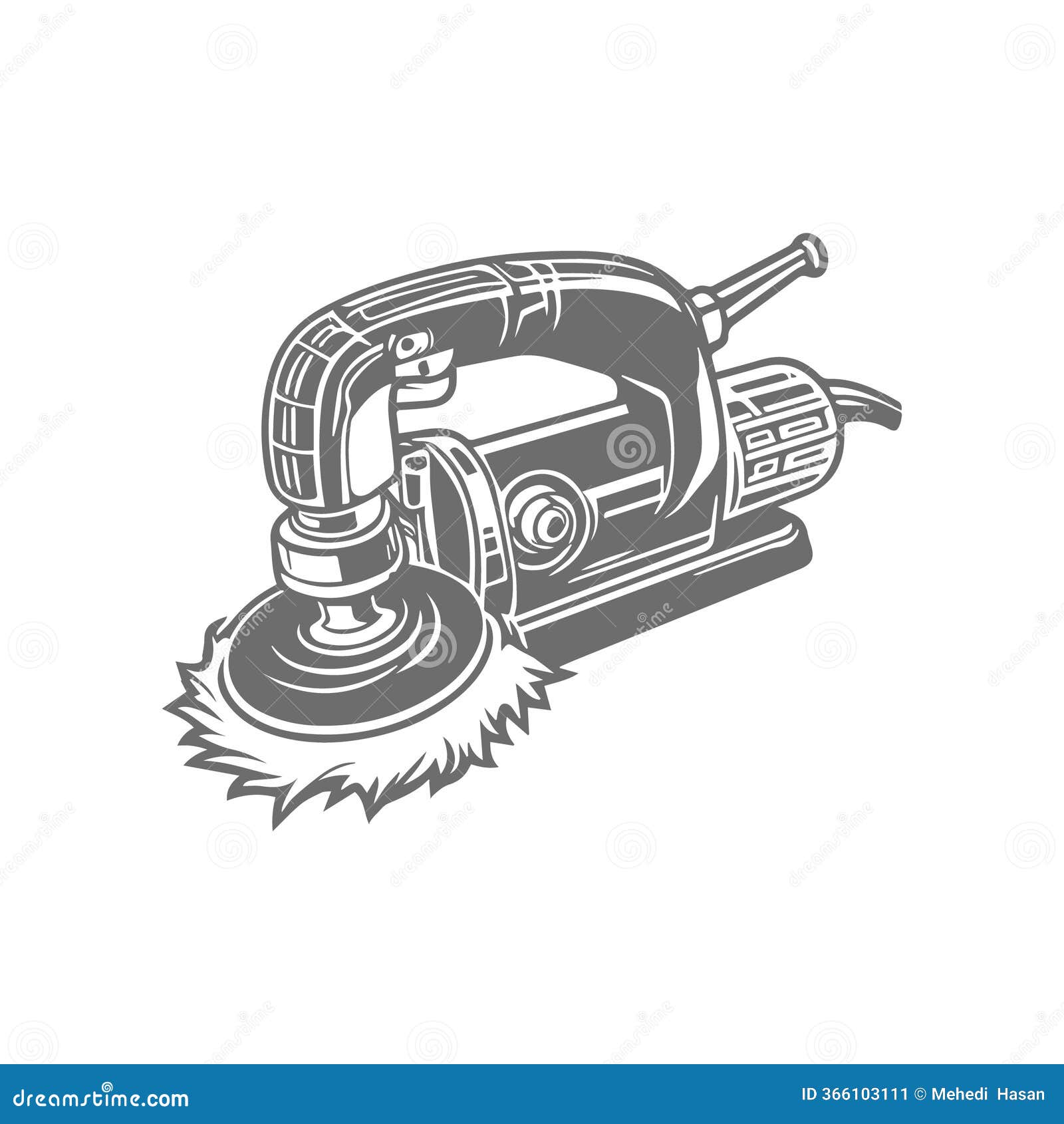 Car Polishing Machine Color Vector Isolated. Car Detailing Machine ...