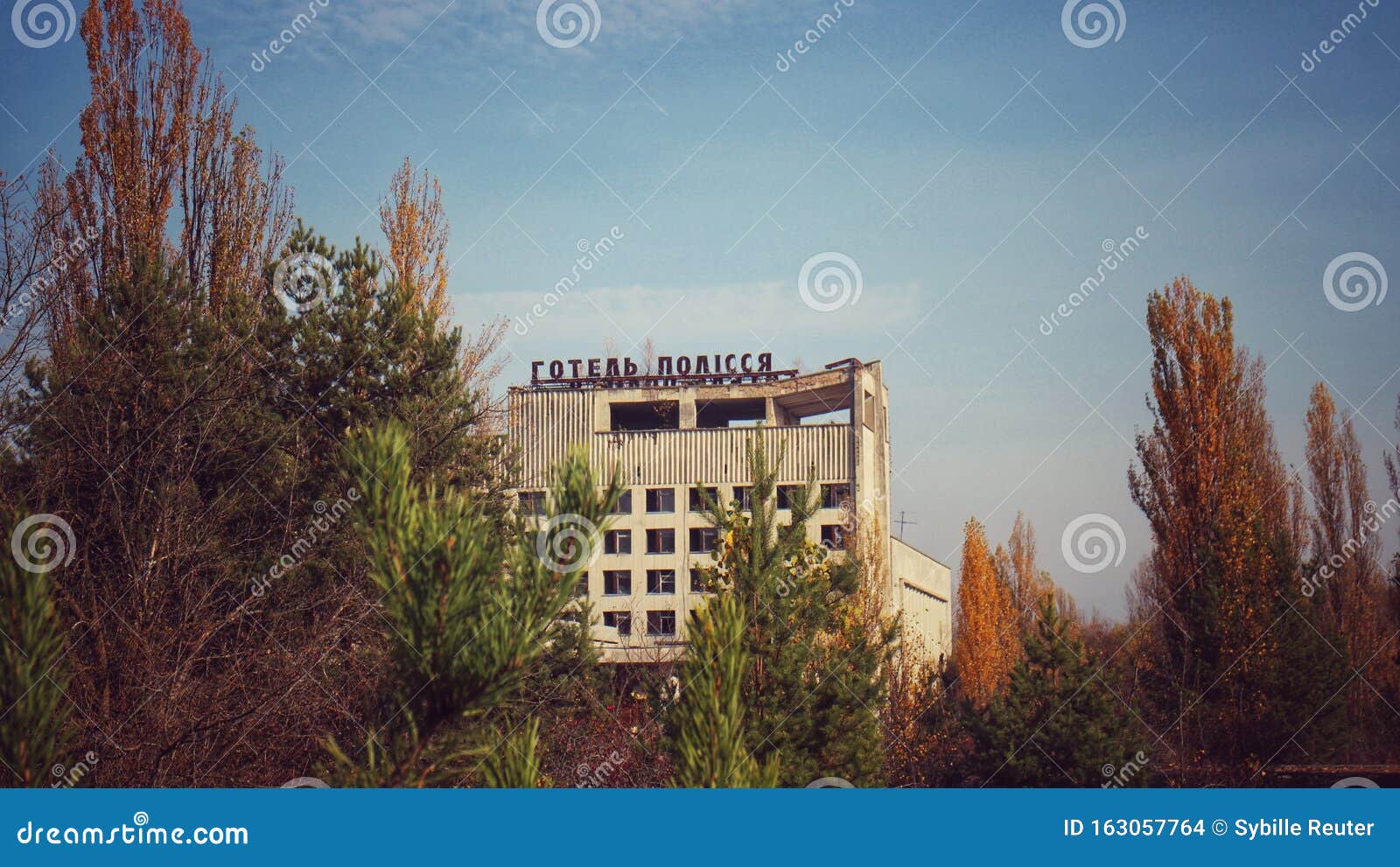 Polissya Hotel, Downtown Pripyat Editorial Stock Image - Image of hotel ...
