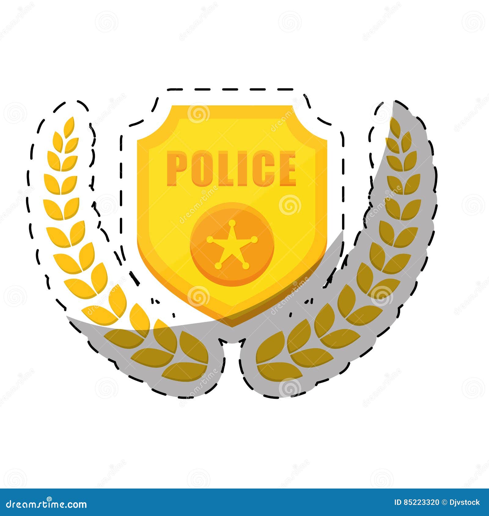 Polissymbolsbild stock illustrationer. Illustration av symbol - 85223320