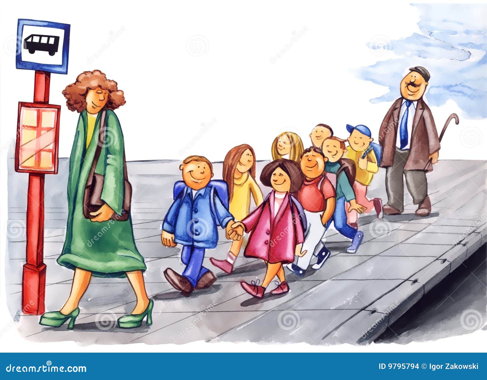 Polite Children. Cute Boy Treats Thankful Girl To Ice Cream Like Symbol ...