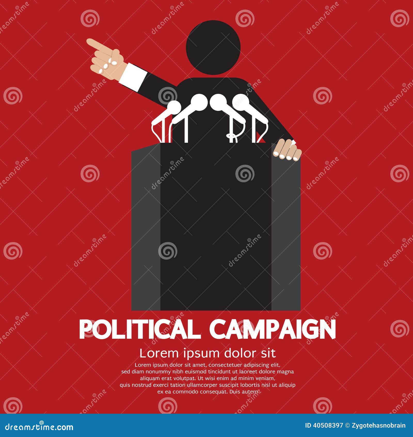 Political Campaign stock vector. Illustration of public - 40508397