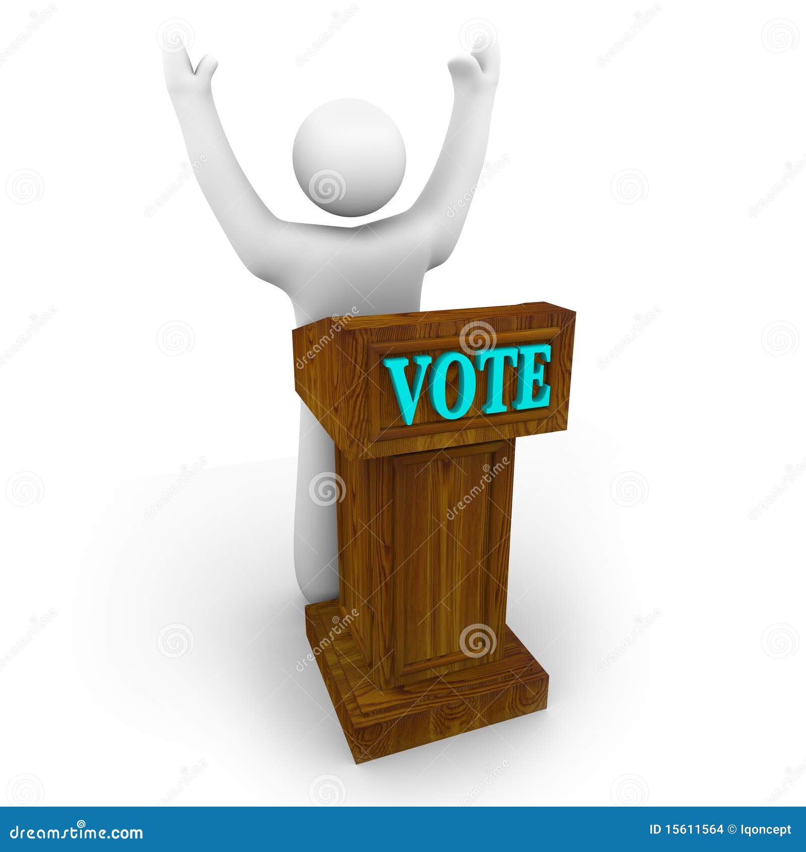 Political Candidate at Podium Stock Illustration - Illustration of ...