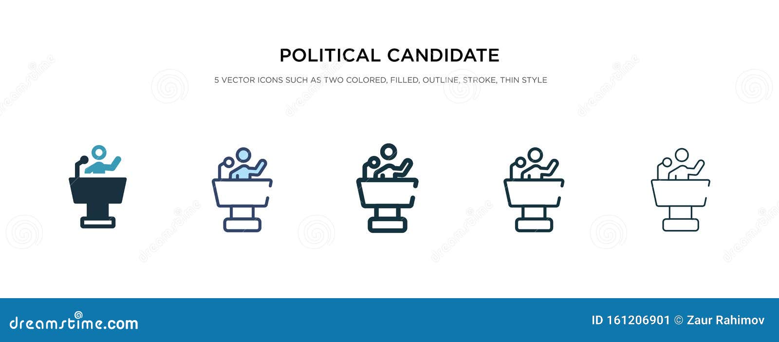 Political Candidate Speech Icon in Different Style Vector Illustration ...