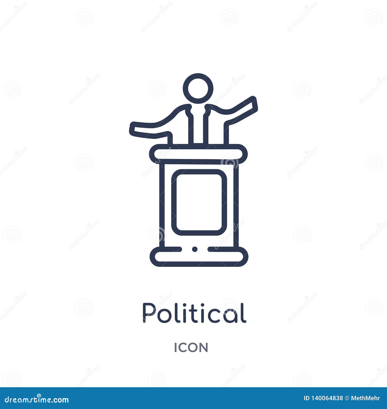 Political Candidate Speech Icon from Political Outline Collection. Thin ... Political Candidate Speech Icon from Political Outline Collection. Thin ...