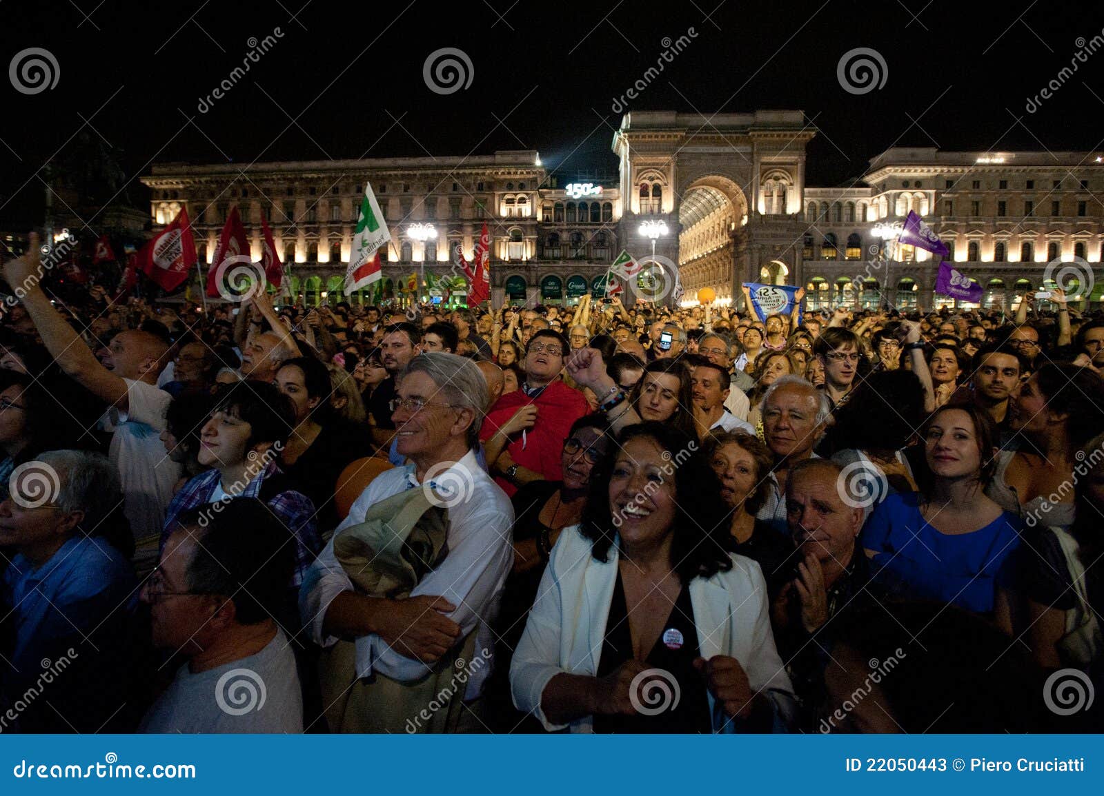 Political Celebration in Italy Editorial Stock Photo - Image of evening ...