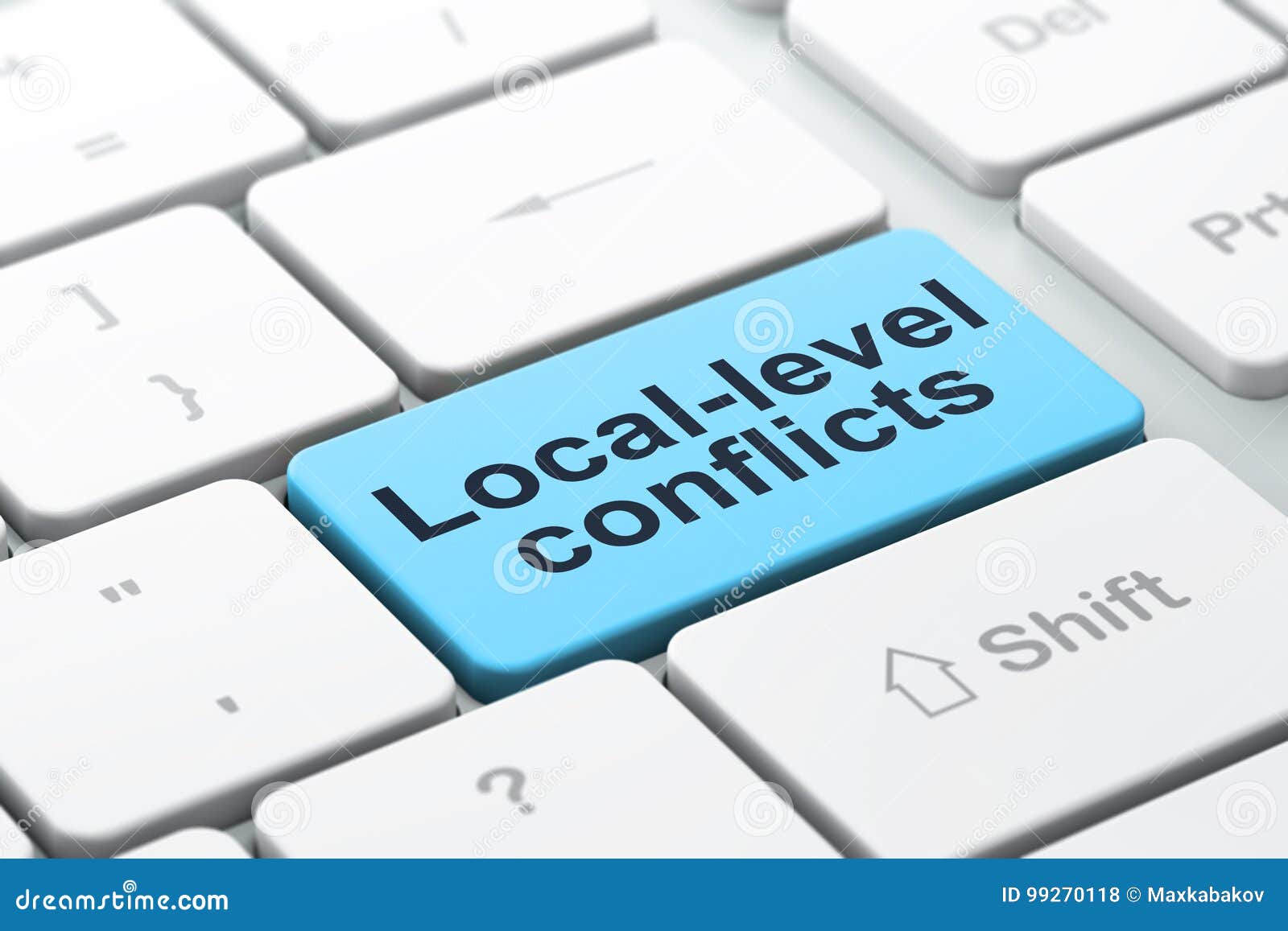 Political Concept: Local-level Conflicts On Computer Keyboard ...