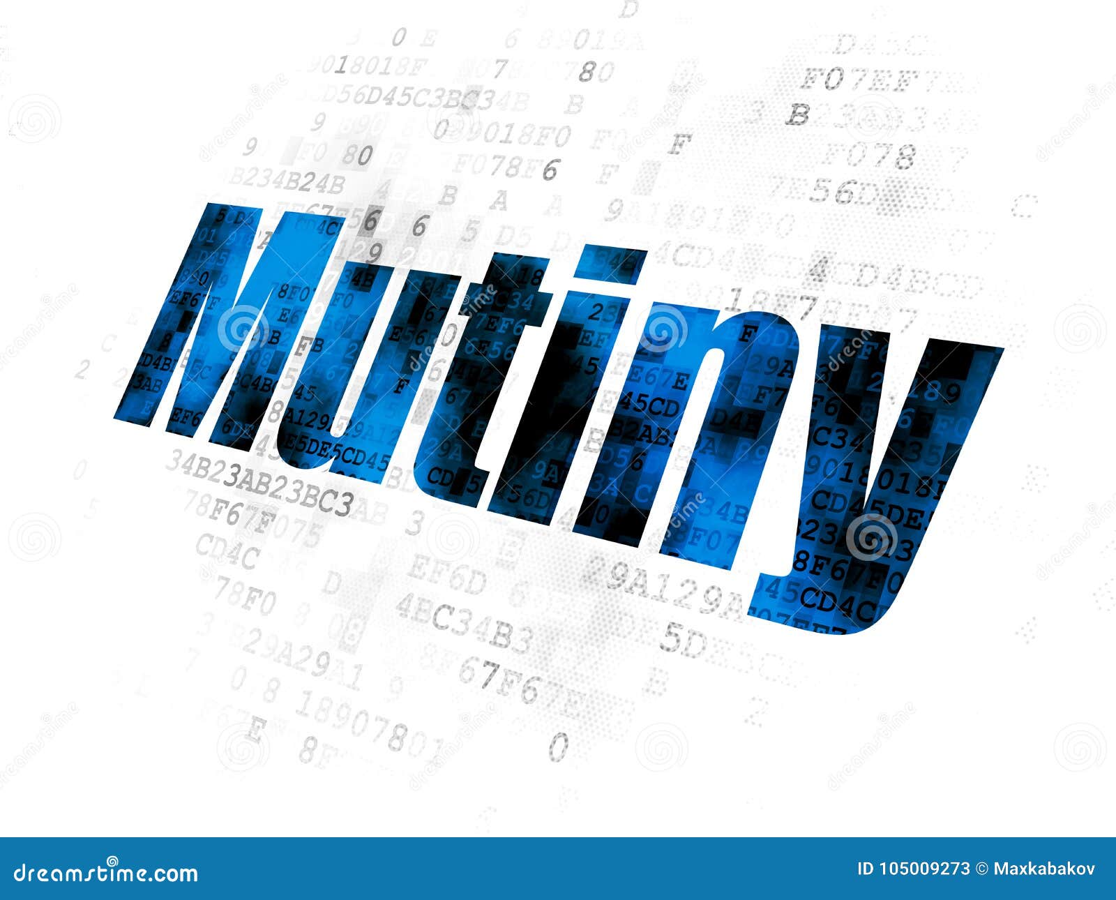 Political Concept: Mutiny on Digital Background Stock Illustration ...