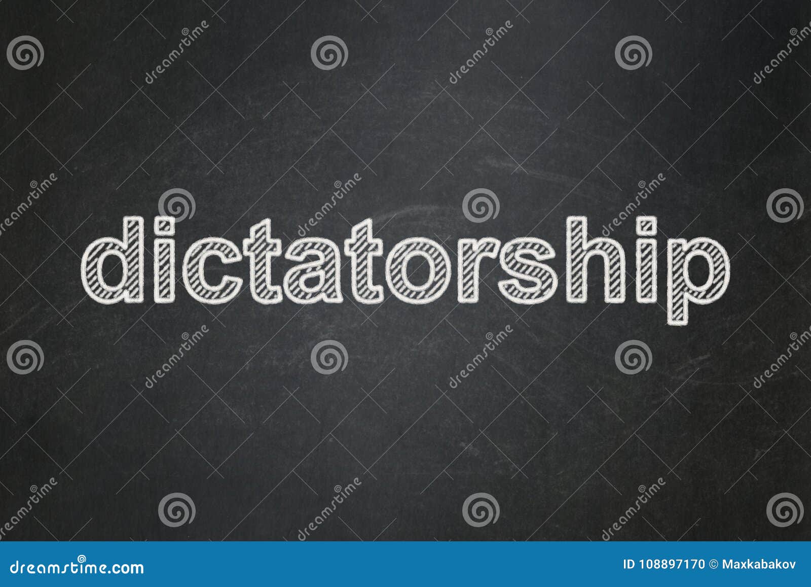 Political Concept: Dictatorship on Chalkboard Background Stock ...