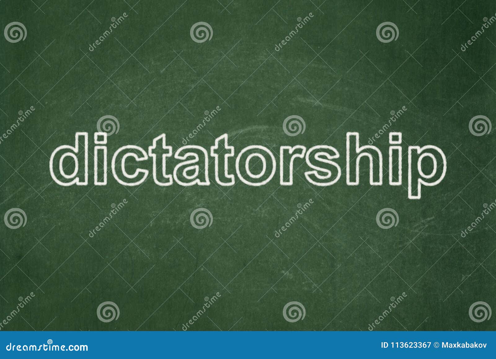 Political Concept: Dictatorship on Chalkboard Background Stock ...