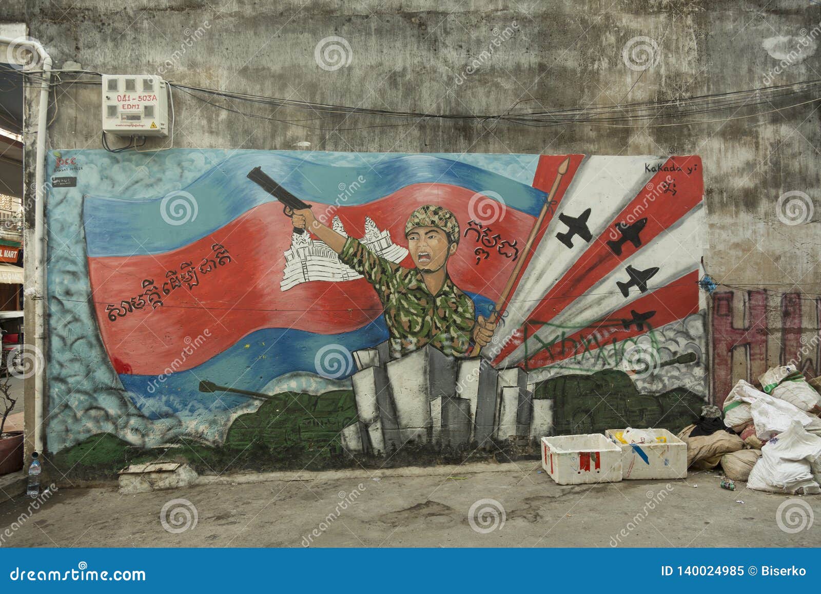 Political Graffiti in Cambodia Editorial Image - Image of victim, penh ...