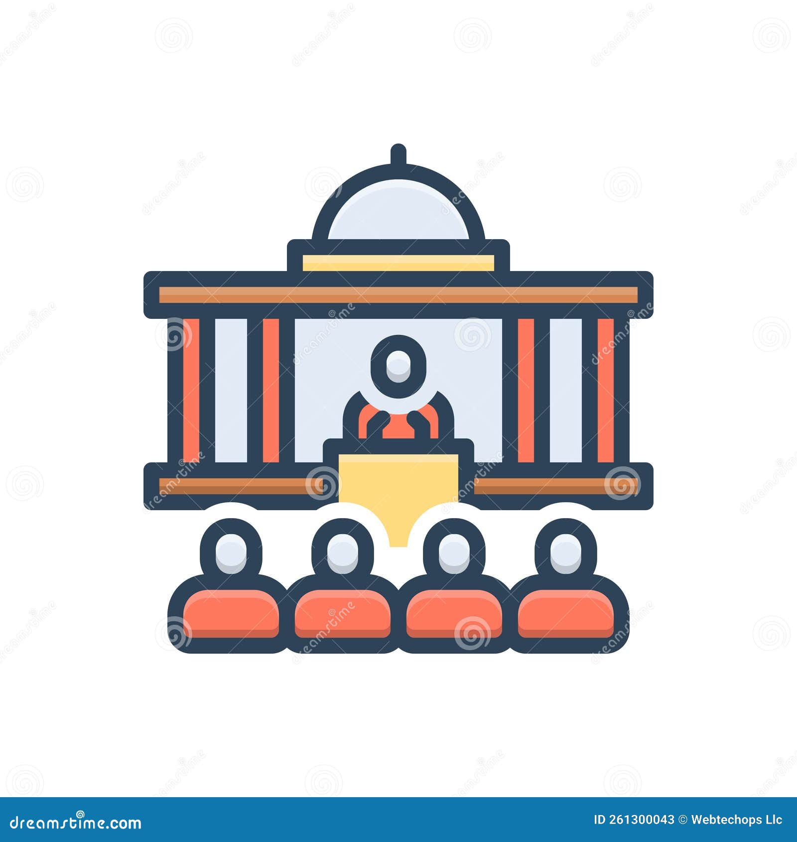 Color Illustration Icon for Political, Governmental and Legislative ...