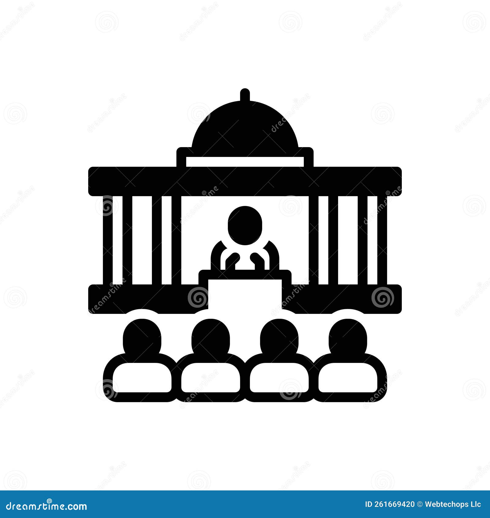 Black Solid Icon for Political, Governmental and Legislative Stock ...