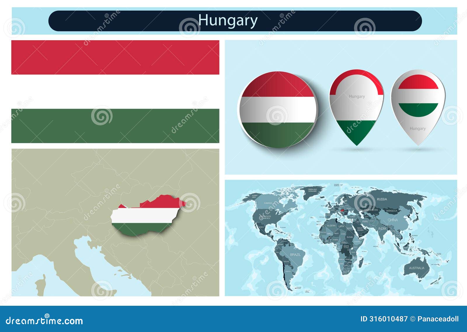 Political Infographics Made from Maps and Flags Stock Vector ...