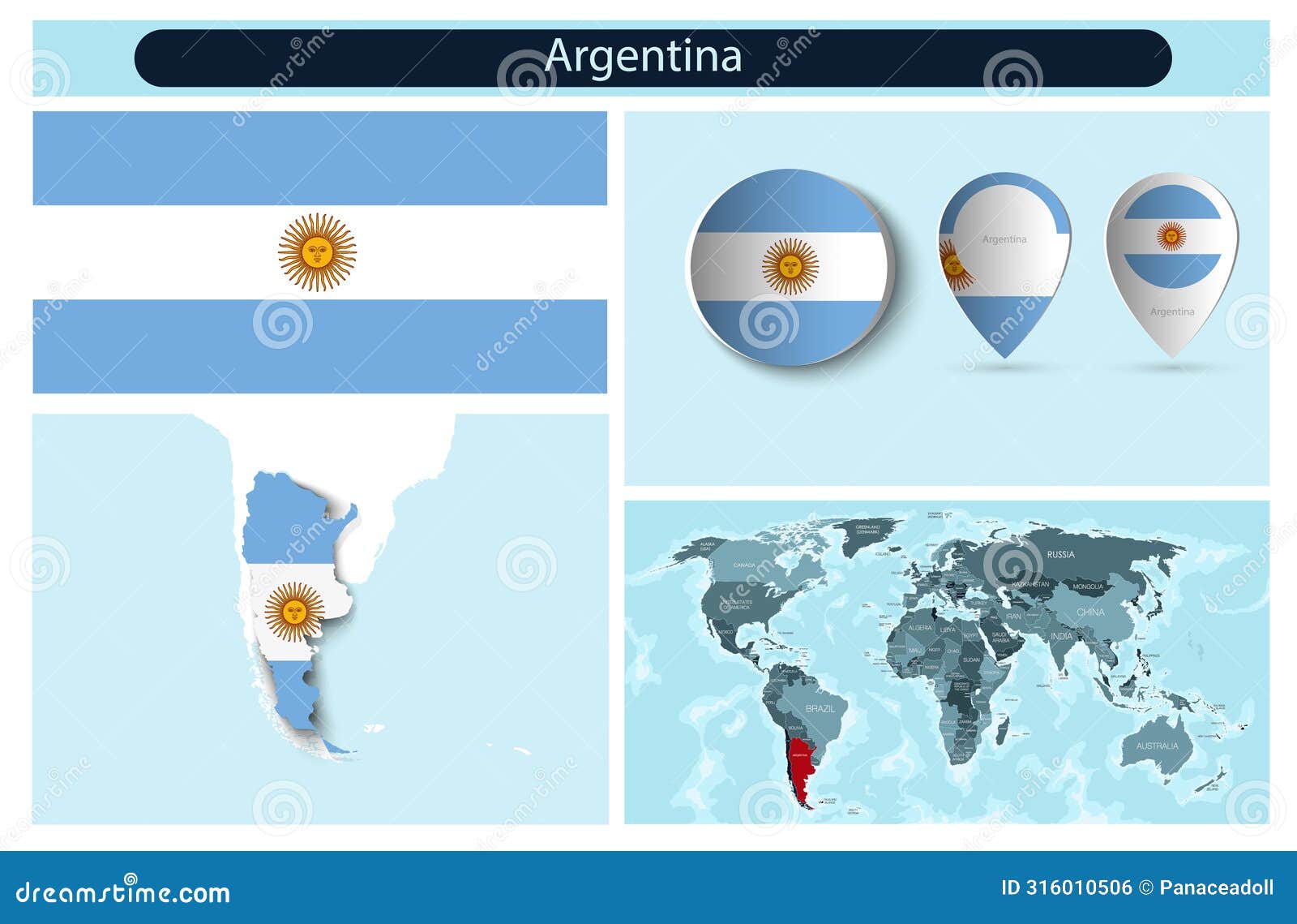 Political Infographics Made from Maps and Flags Stock Vector ...