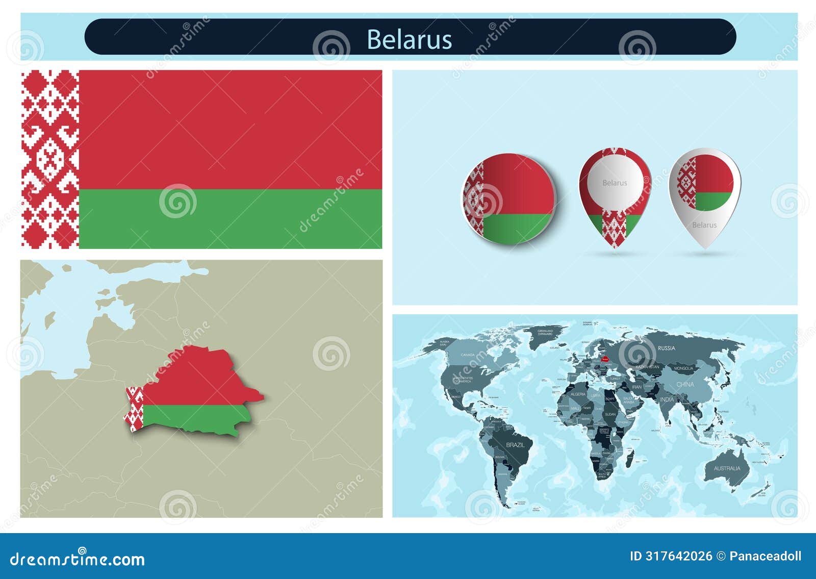 Political Infographics Made from Maps and Flags Stock Vector ...