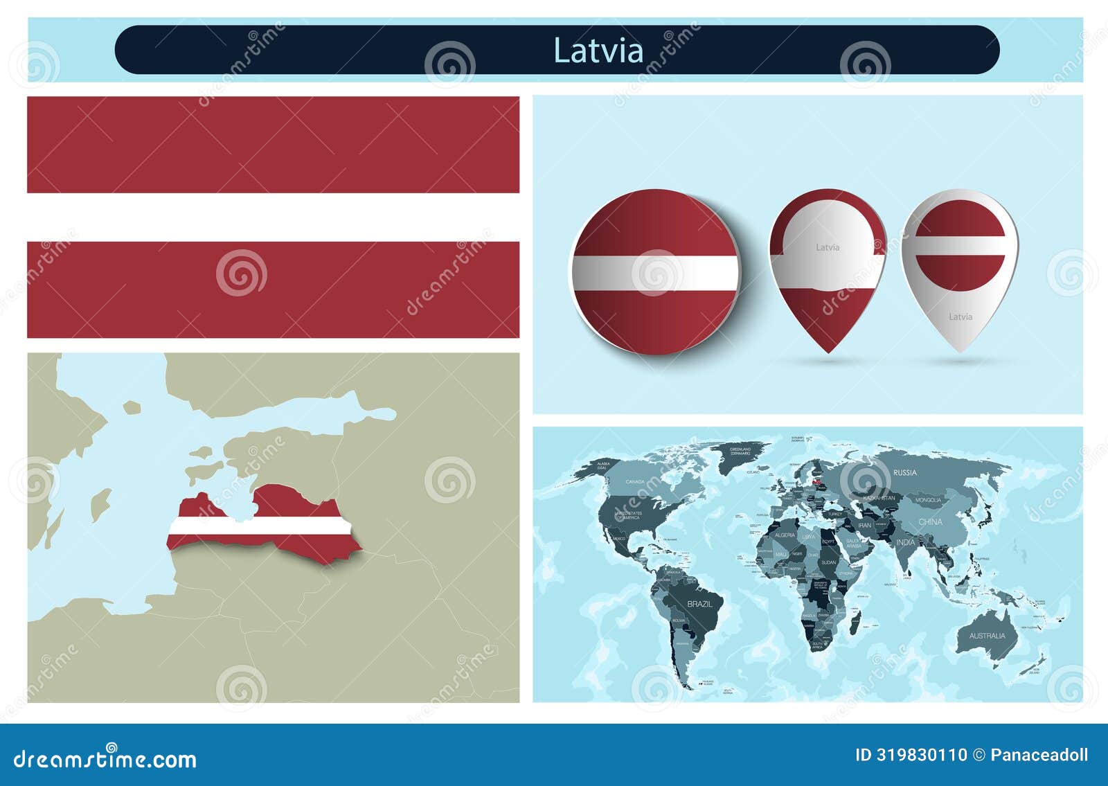 Political Infographics Made from Maps and Flags Stock Illustration ...