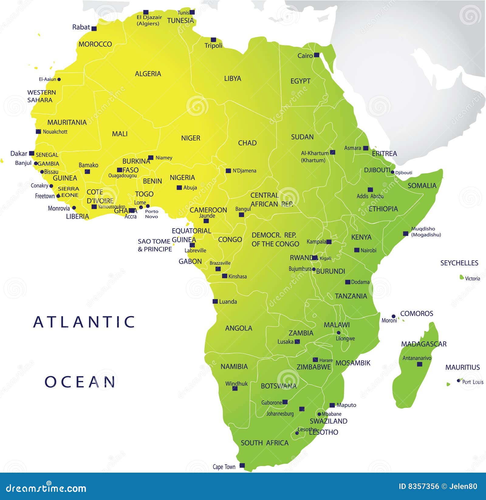 Africa Map With Capitals Map Of Africa: Countries & Capitals With