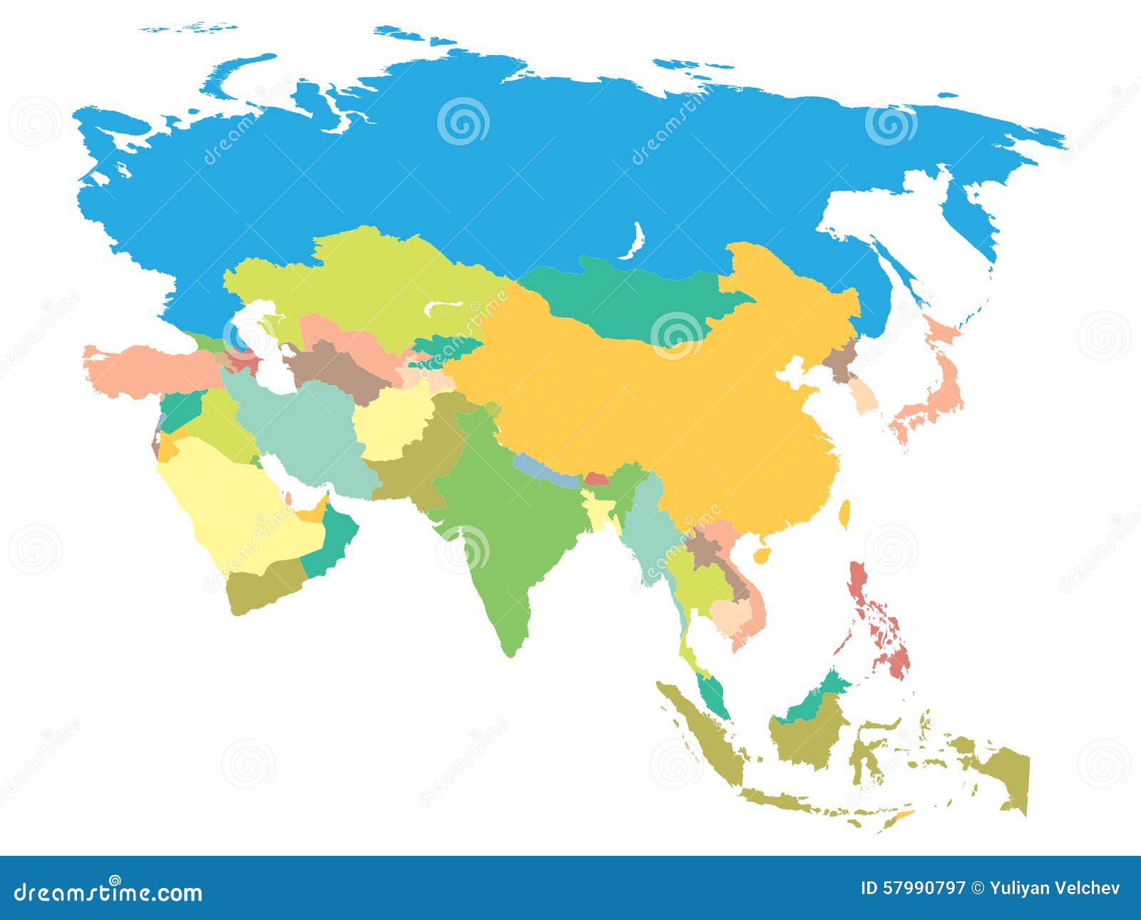 Political Map Of Asia Vector Illustration | CartoonDealer.com #50814086