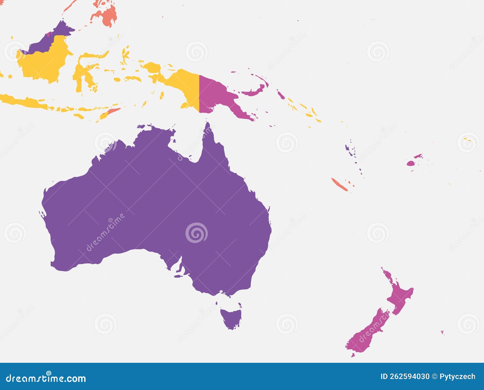 Political Map of Australia and Pacific Region Stock Vector ... Political Map of Australia and Pacific Region Stock Vector ...