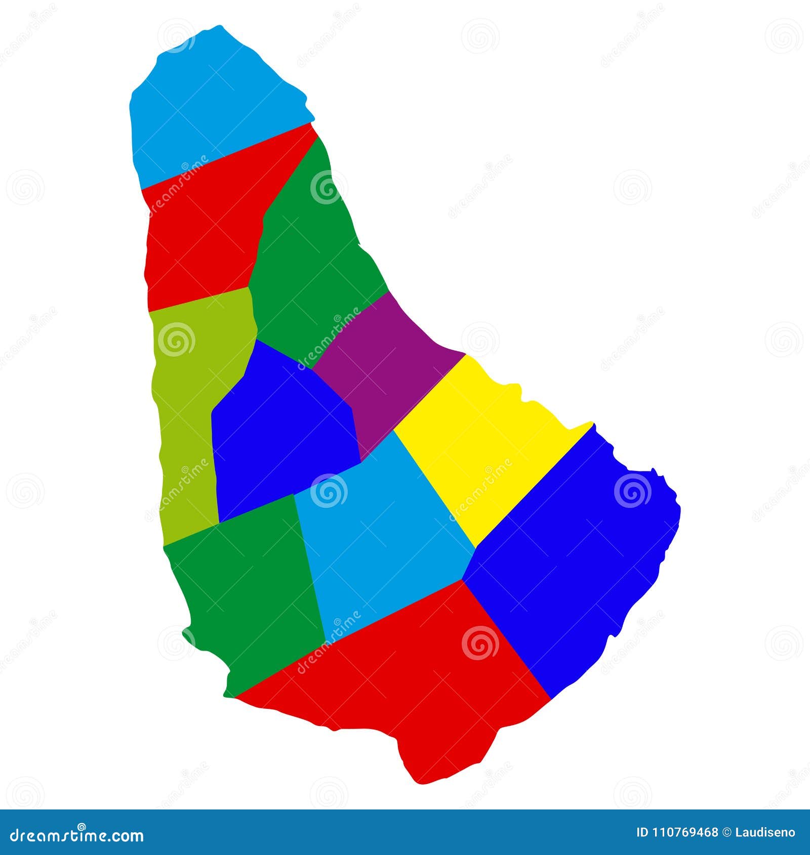 Political map of Barbados stock vector. Illustration of abstract ...