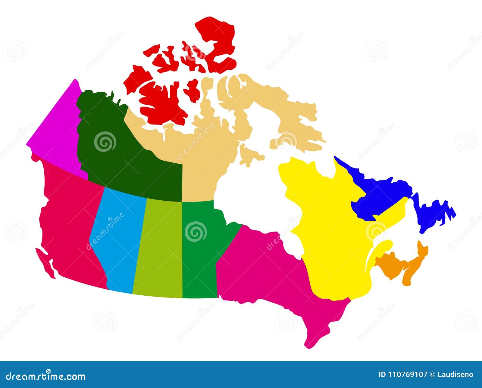 Political Map Of Canada Cartoon Vector | CartoonDealer.com #115263469