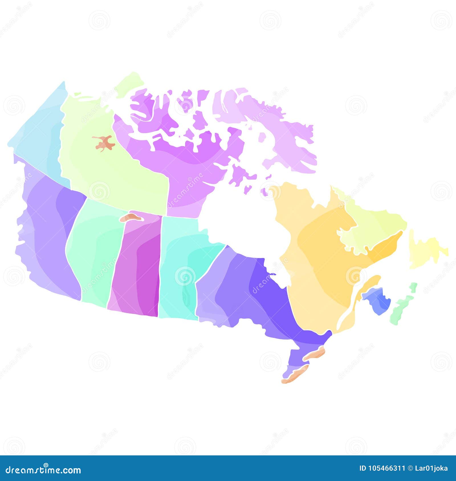 Political Map Of Canada Cartoon Vector | CartoonDealer.com #115263469