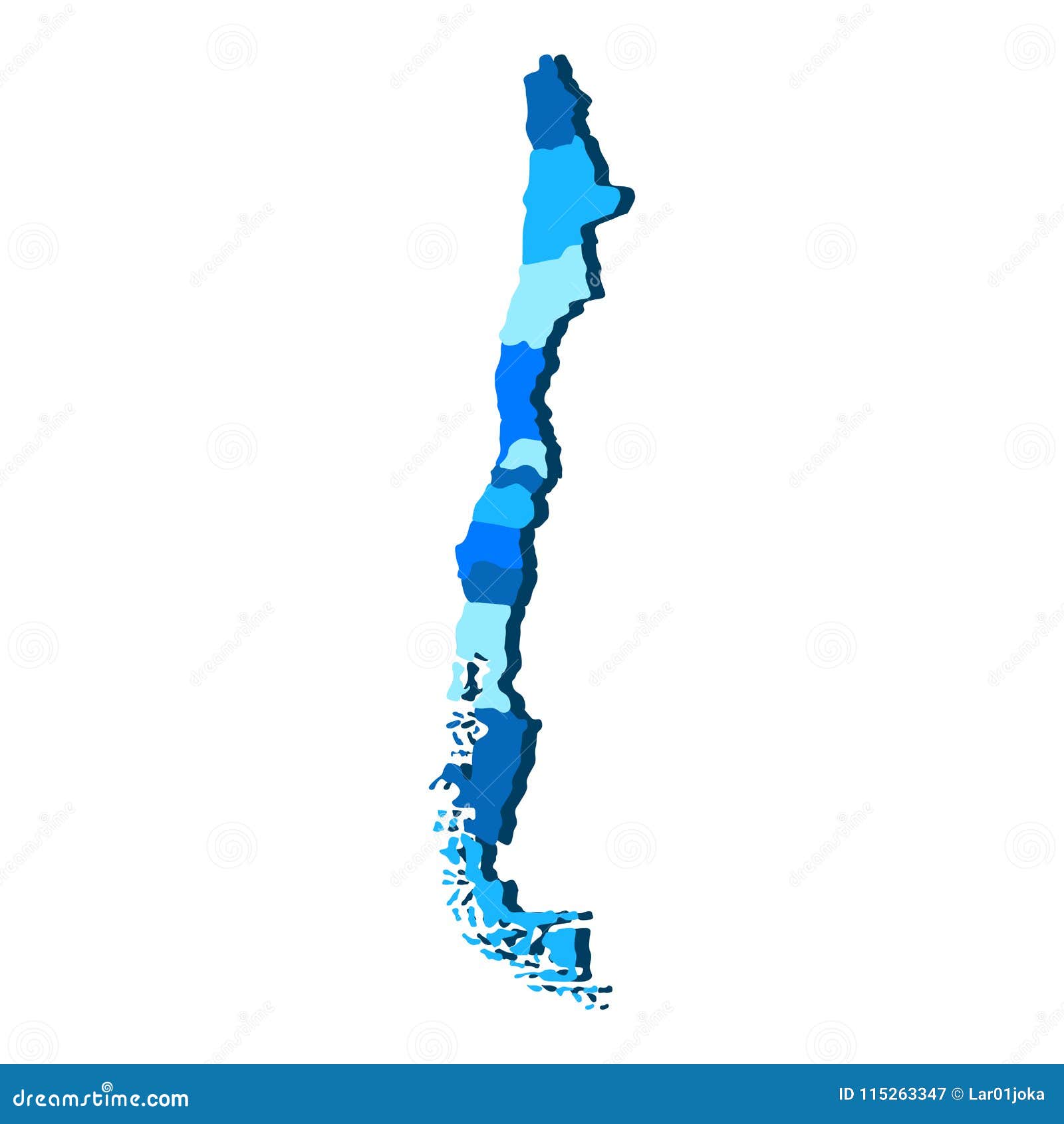 Political map of Chile stock vector. Illustration of atlas - 115263347