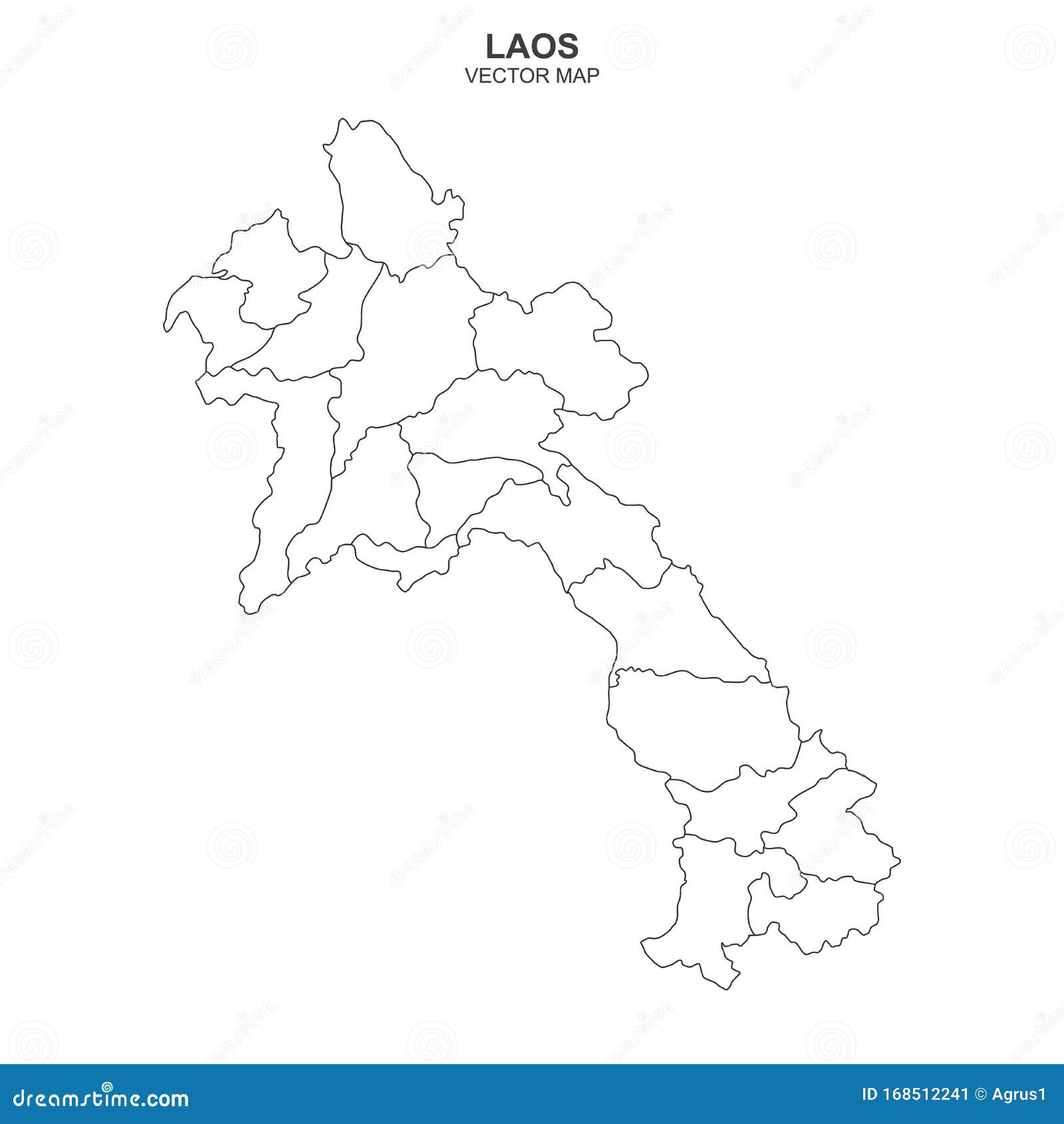 Political Map Of Laos Isolated On White Background Cartoon Vector ...