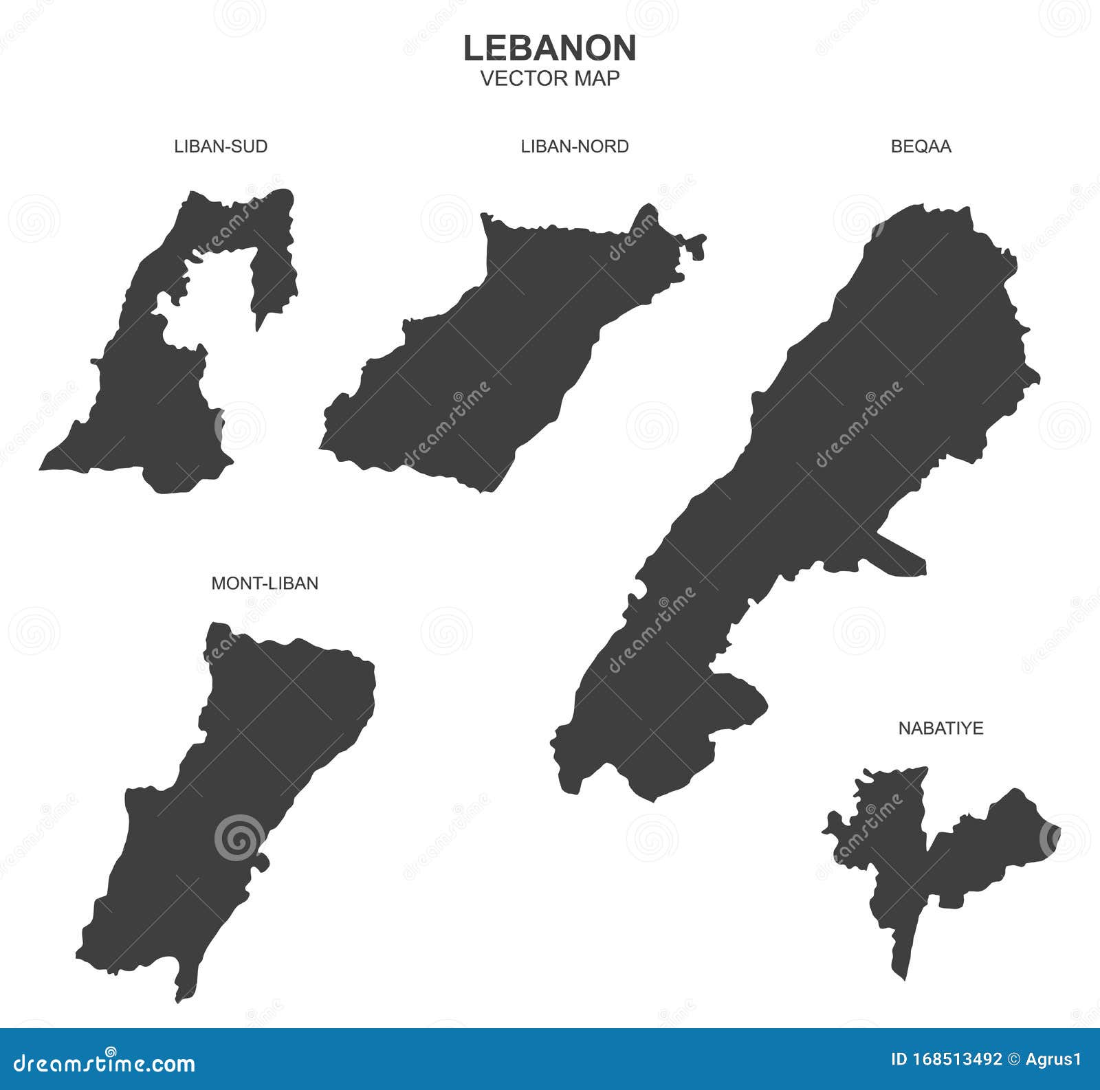 Political Map Of Lebanon Isolated On Transparent Background Vector ...