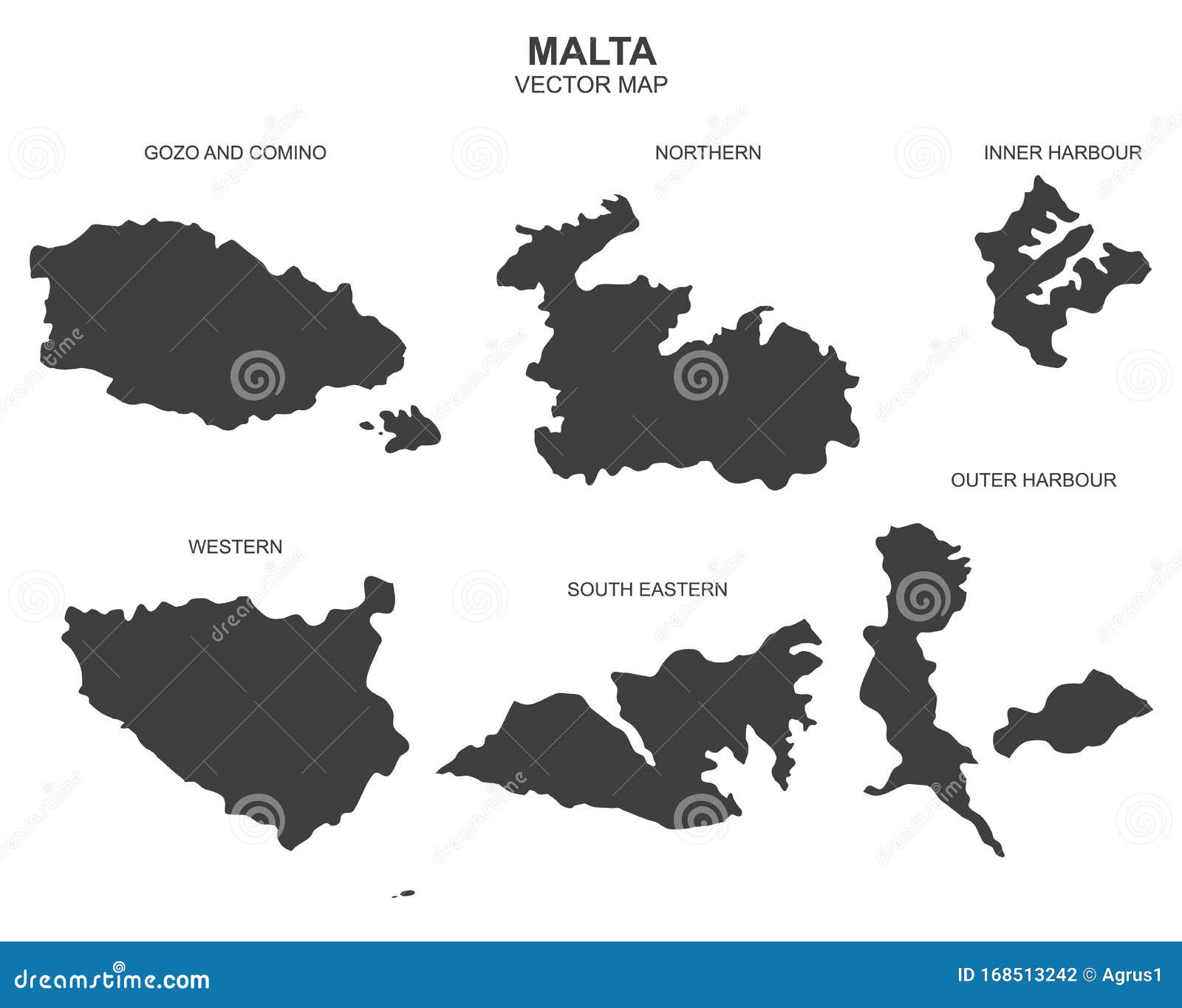 Political Map Of Malta Isolated On Transparent Background Vector ...