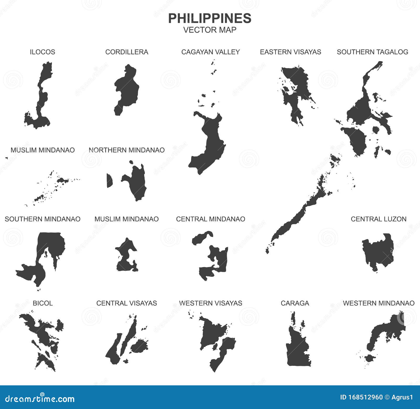 Political Map of Philippines Isolated on White Background Stock Vector ...