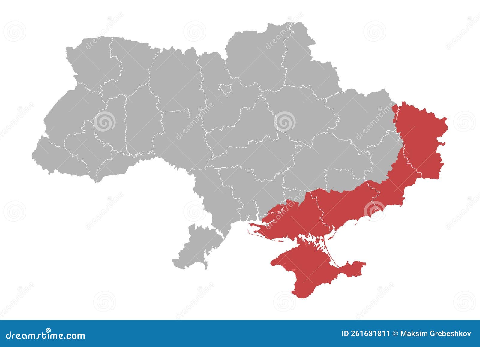 3d Political Map Of Ukraine With Borders Cartoon Vector | CartoonDealer ...