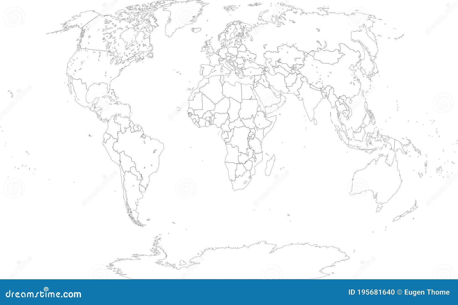 Political map vector blank stock vector. Illustration of north - 195681640