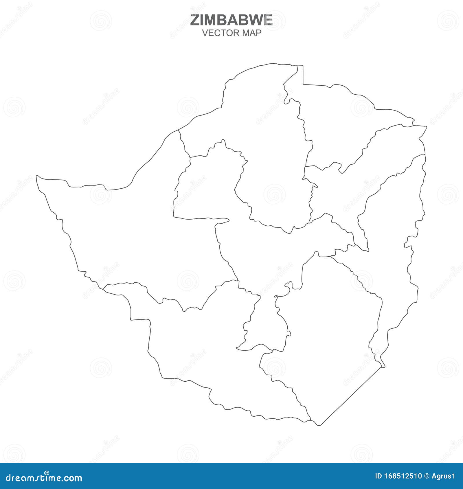 Political Map of Zimbabwe on White Background Stock Vector ... Political Map of Zimbabwe on White Background Stock Vector ...