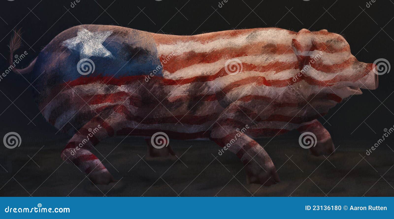 Political Pig - Digital Painting Stock Illustration - Illustration of ...