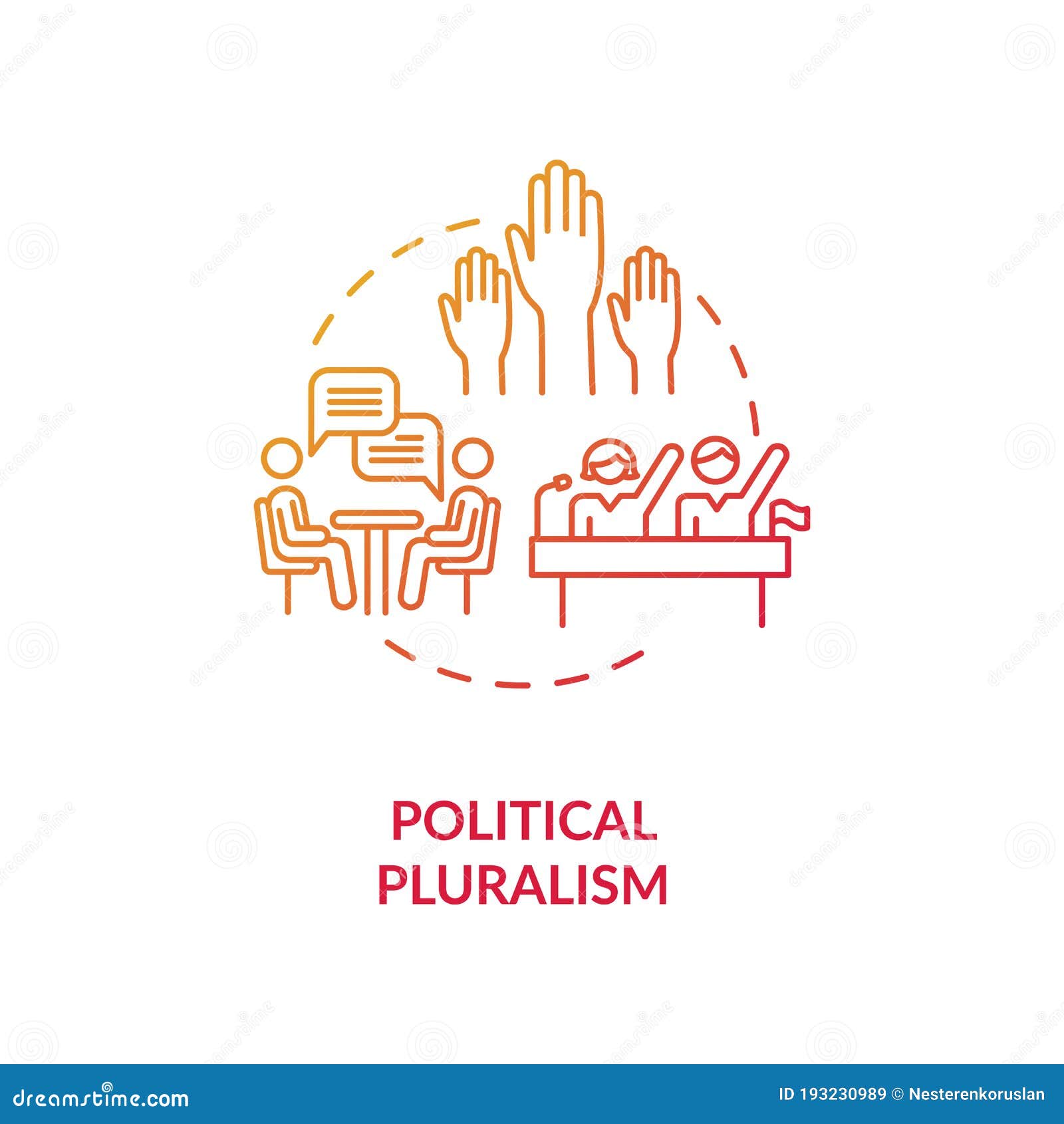 Political Pluralism Concept Icon Stock Vector Illustration Of