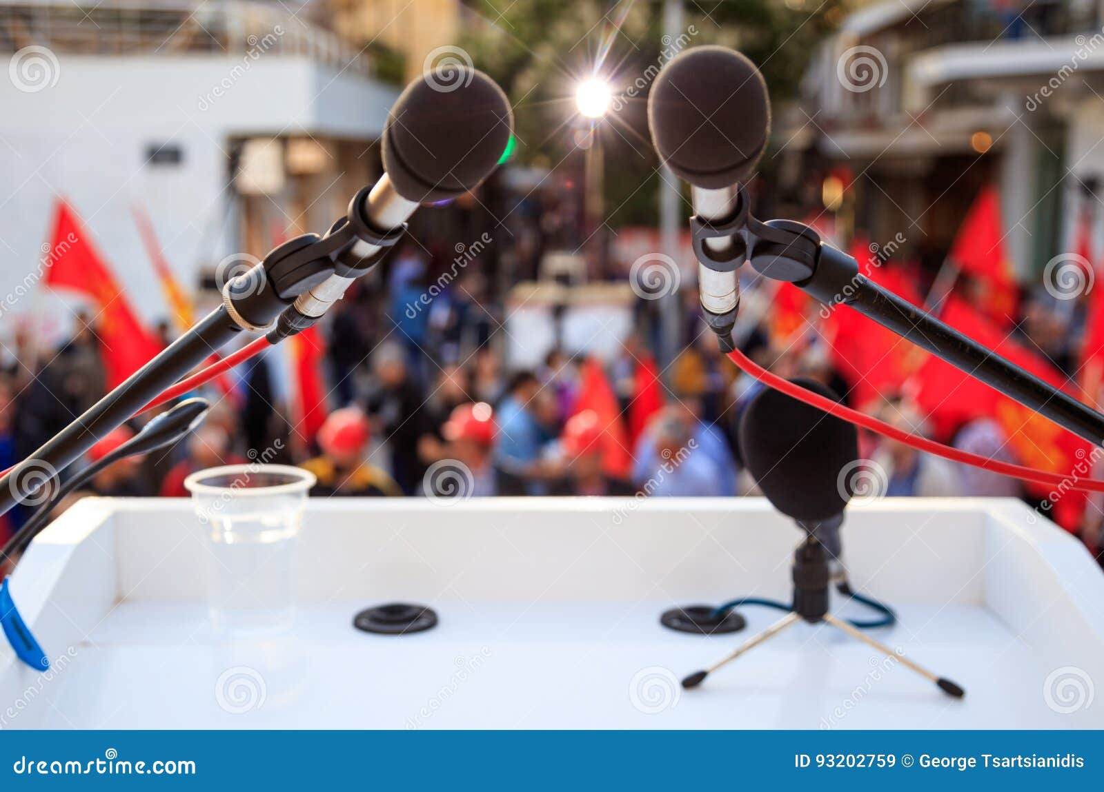 Political Protest - Microphone Close Up Stock Image - Image of closeup ...