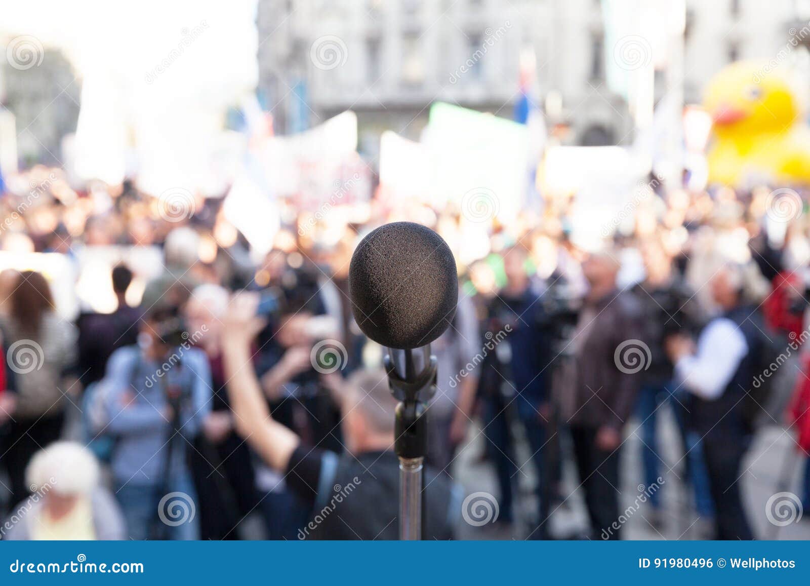 Political Rally. Protest. Demonstration. Stock Photo - Image of labor ...