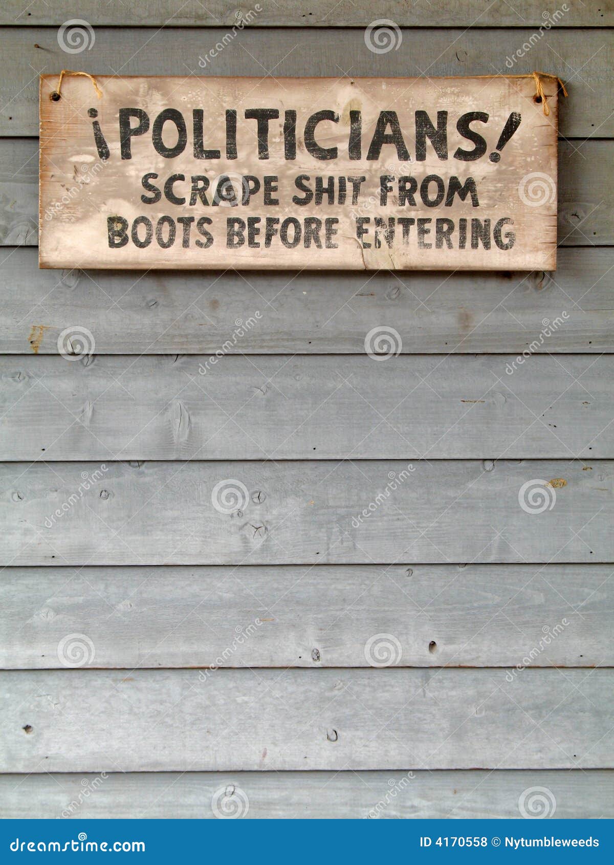 Political sign stock photo. Image of rural, painted, political - 4170558