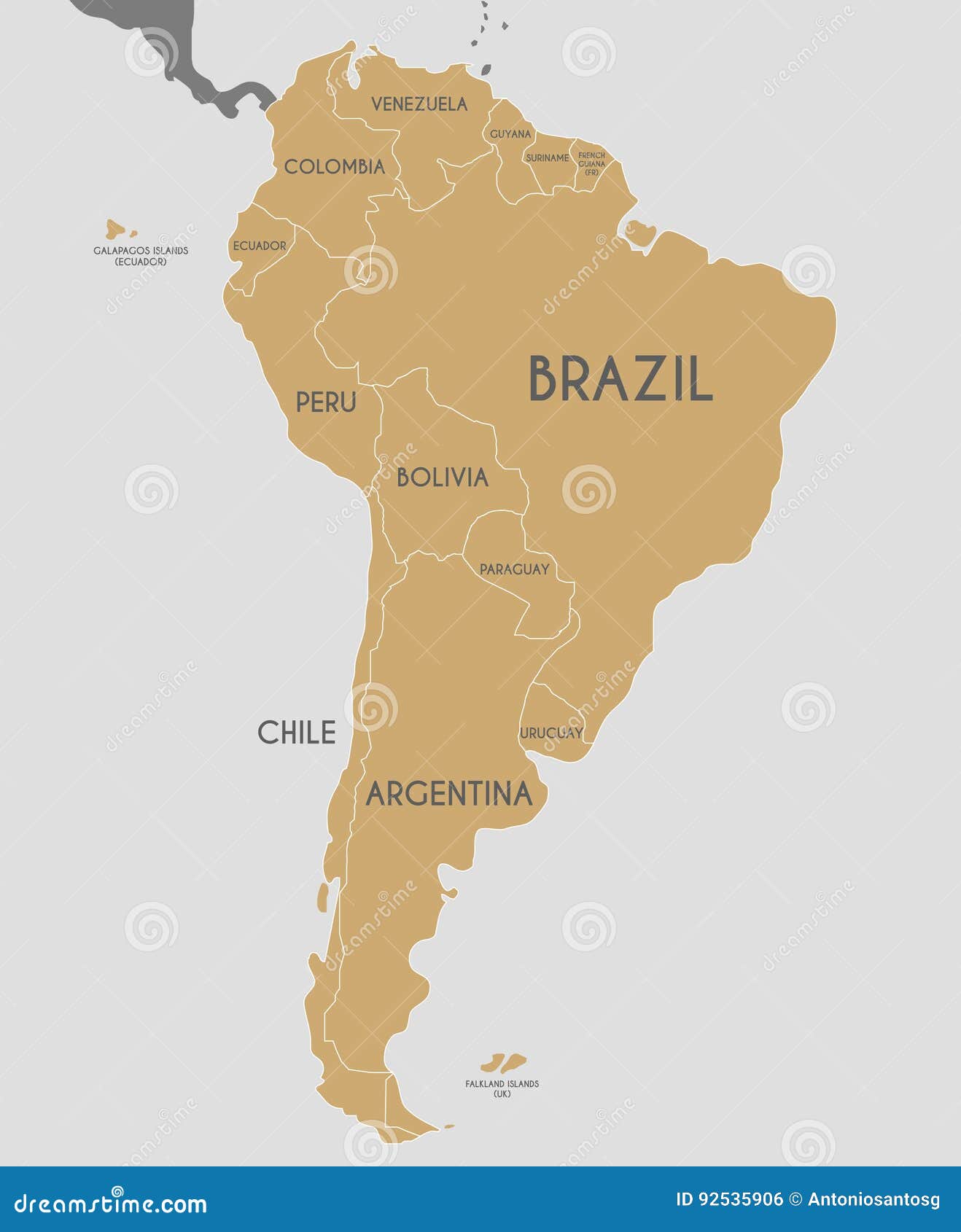 Printable Labeled South America - Printable Labeled South America Map ...