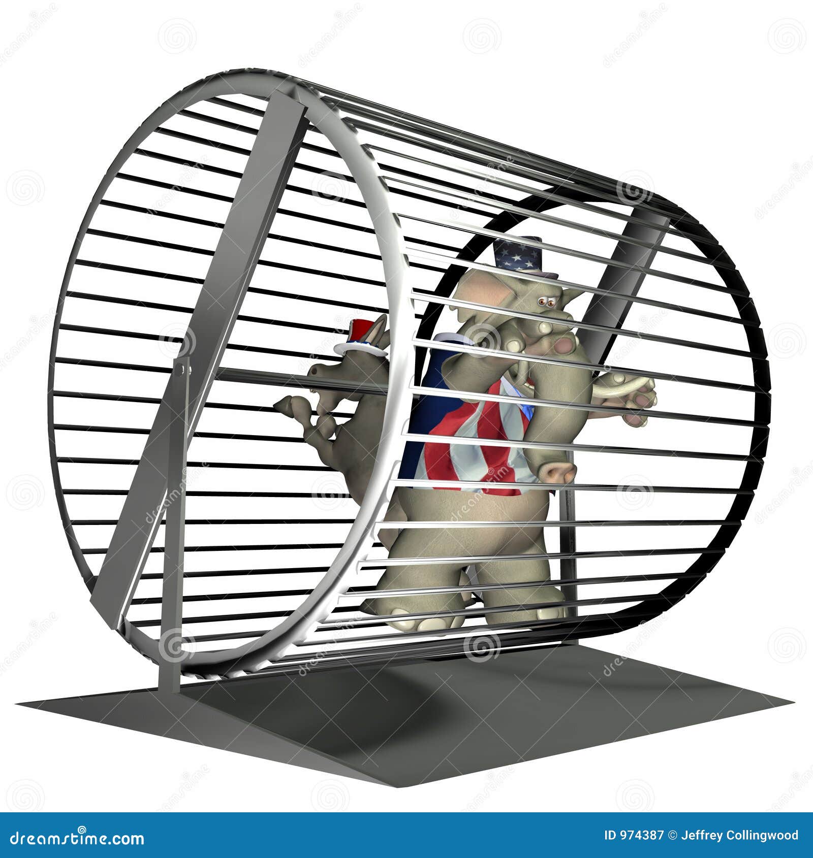 Political Wheel In Motion - Republican Picture. Image: 974387