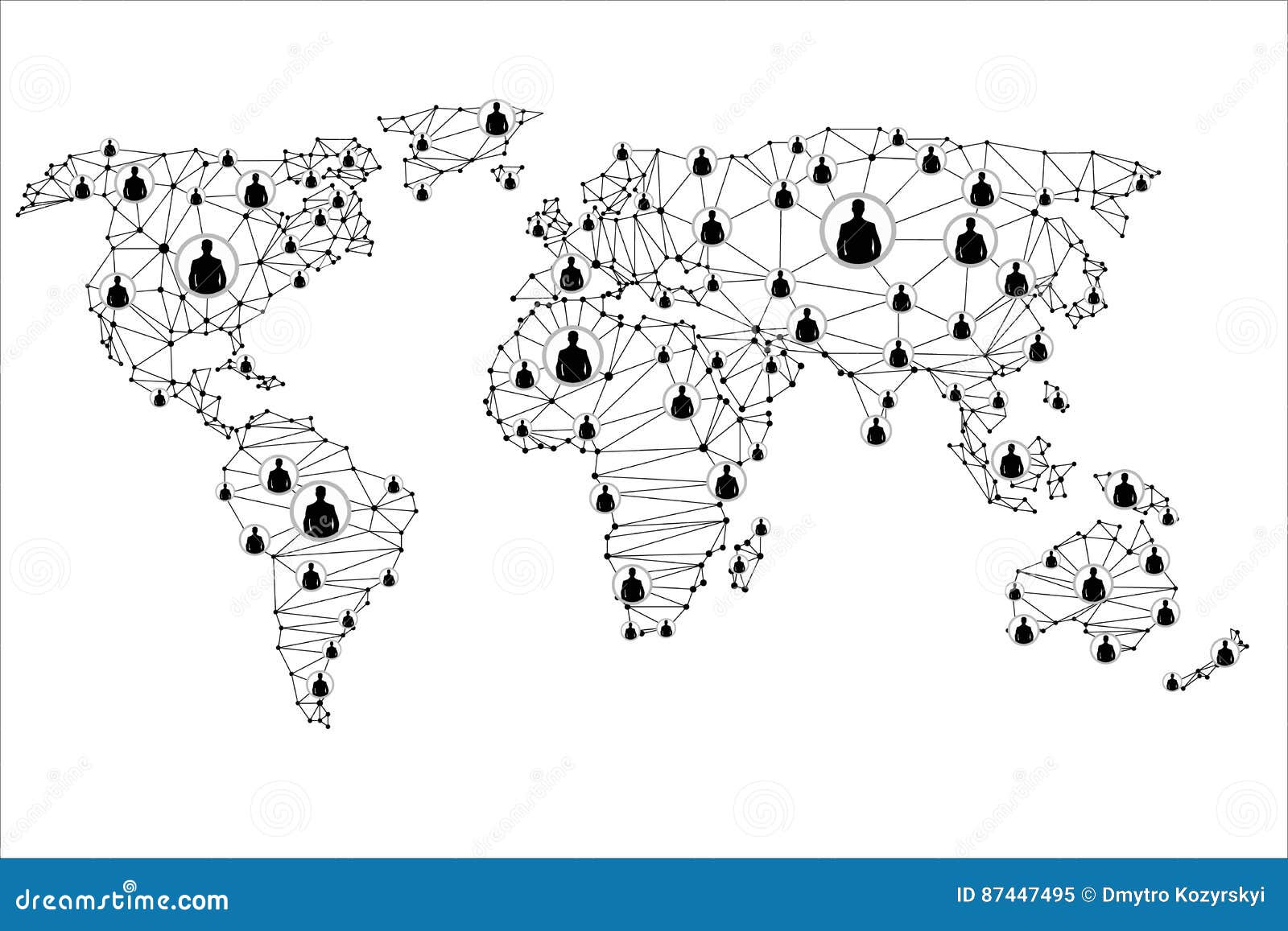 Political World Map Illustration. Stock Illustration - Illustration of ...
