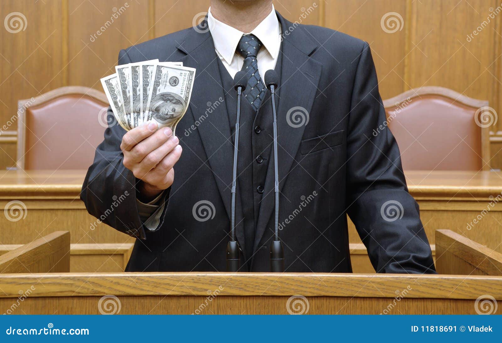 Politician holding money stock image. Image of dollar - 11818691
