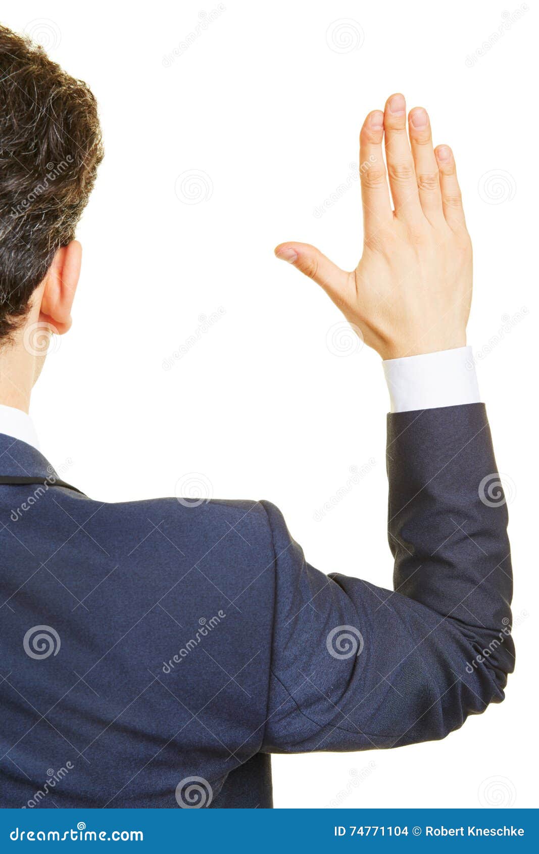 Politician Lifting Hand for an Oath Stock Photo - Image of finger ...