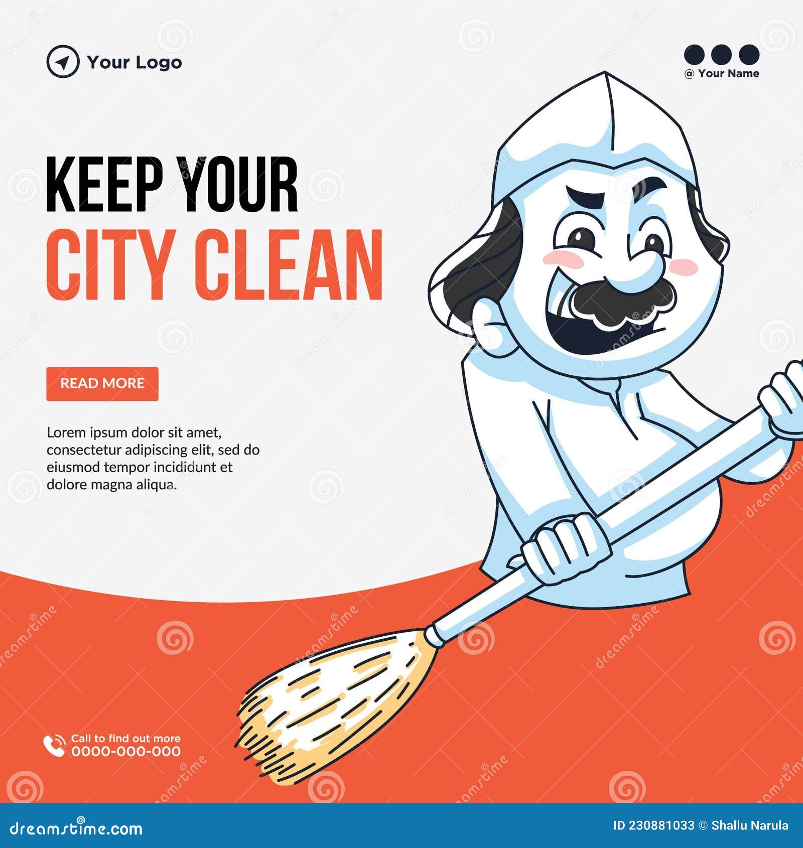 Banner Design of Keep Your City Clea Stock Vector - Illustration of ...