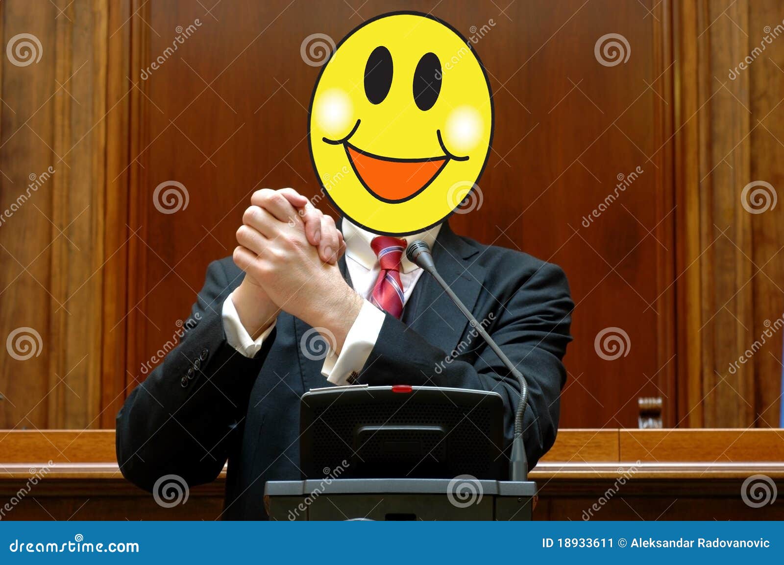 Politician with a Smiling Face Stock Image - Image of leader, platform ...