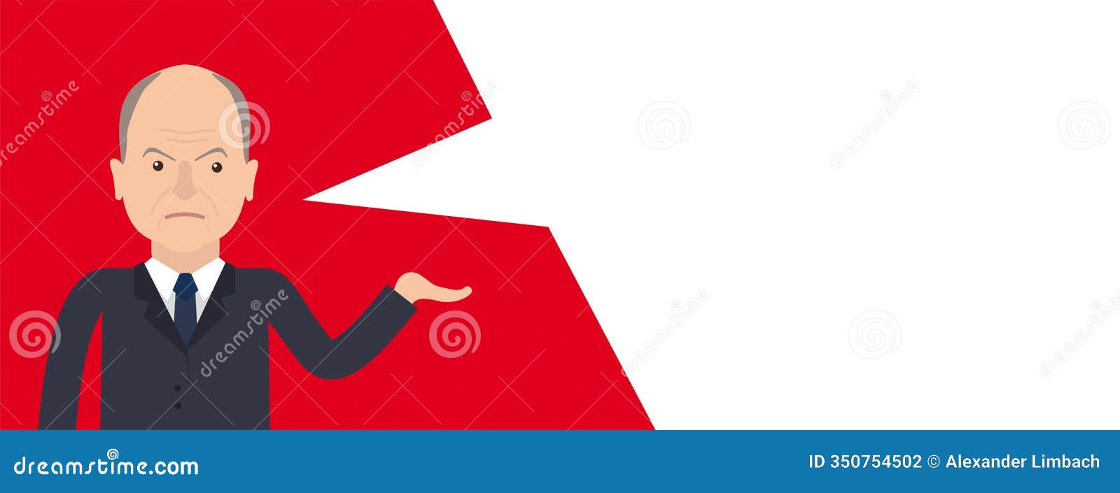 Politician Speech Bubble Header Stock Illustration - Illustration of ...