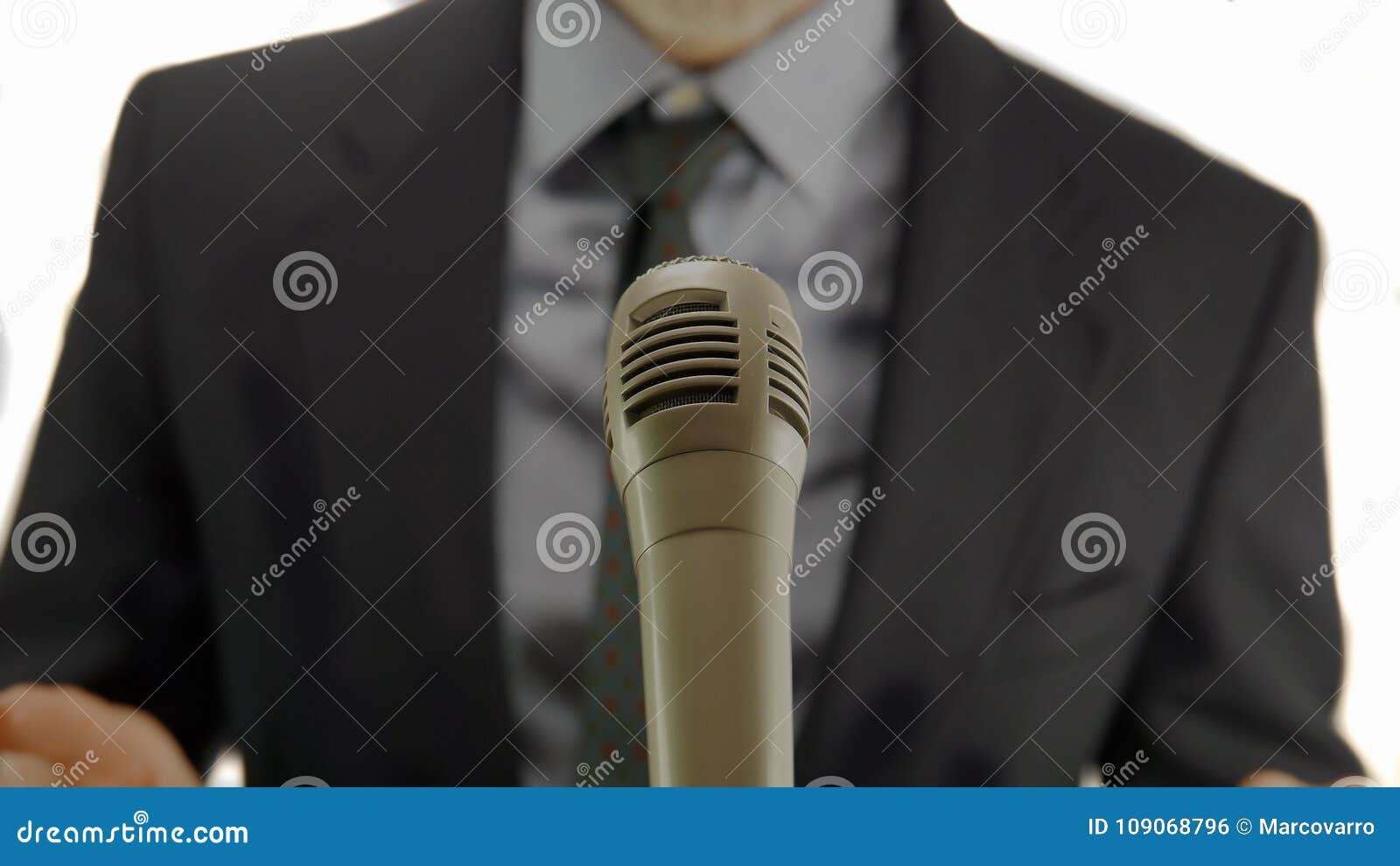 Politician Speech Microphone Stock Photo - Image of audio, journalist ...